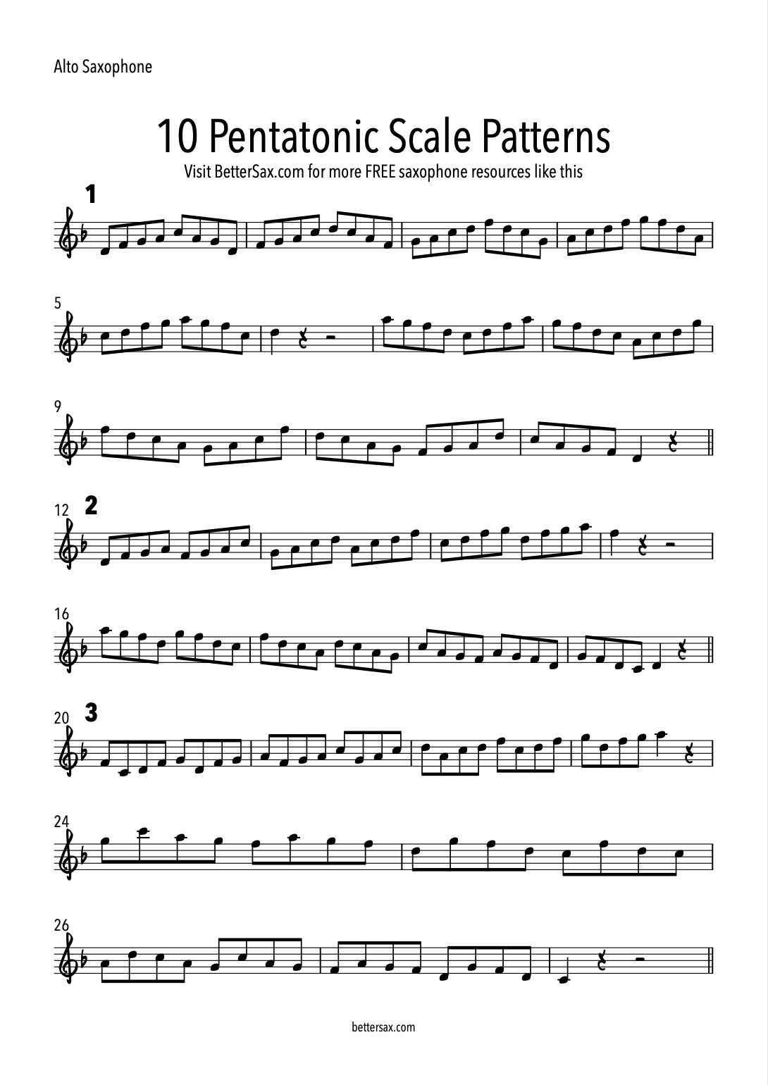 Practice Pentatonics Like this Everyday for Killer Solos - bettersax.com